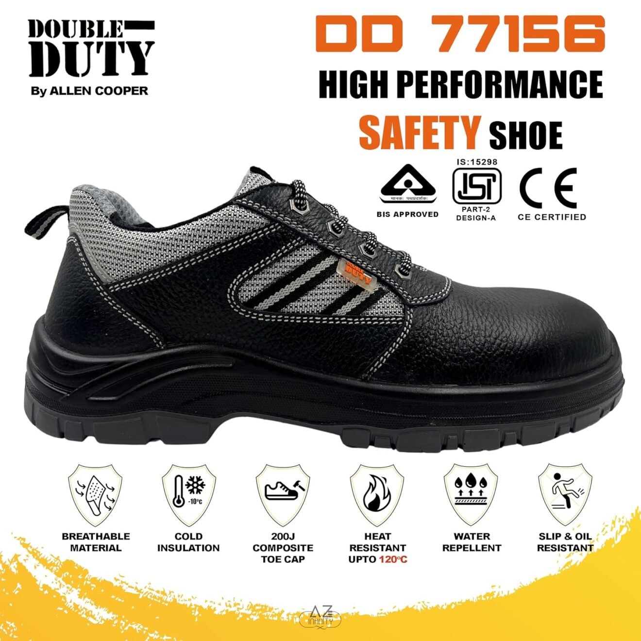 SAFETY SHOES ALLEN COOPER DOUBLE DUTY DD-77156 ISI, CE - SAFELYNE